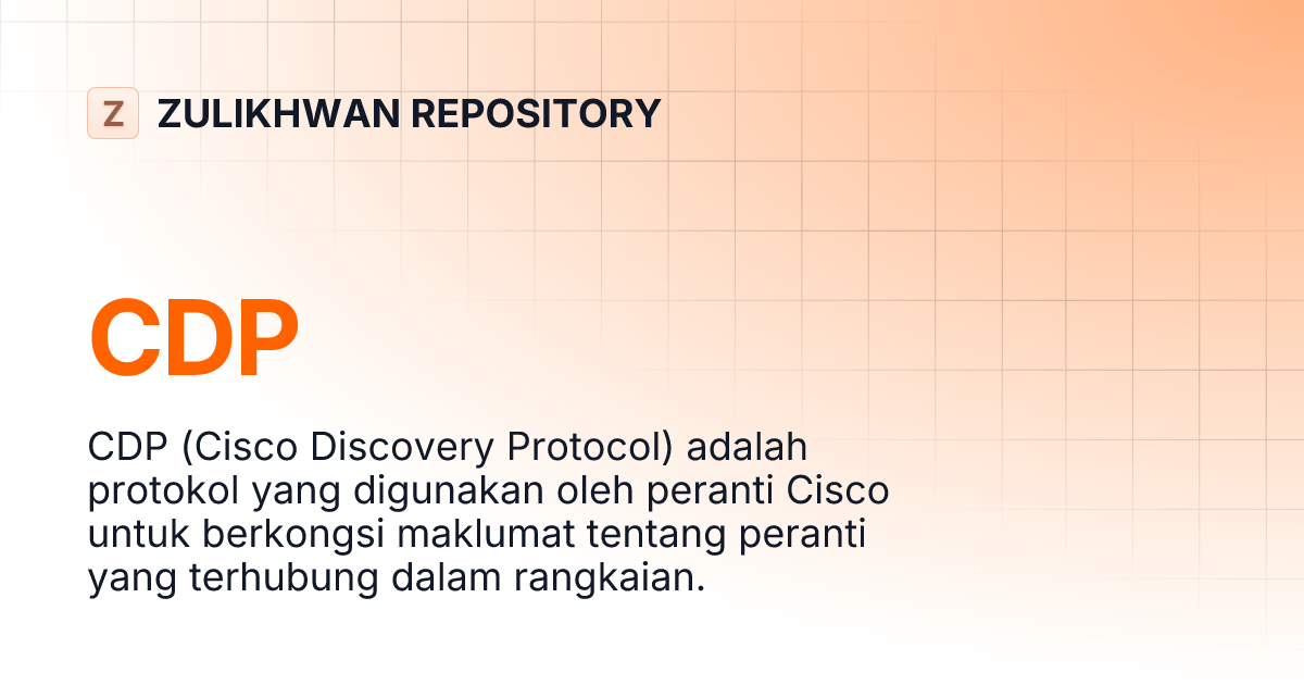 CDP | ZULIKHWAN REPOSITORY